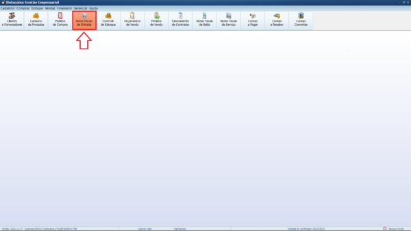 Como criar uma Nota de Entrada no Gestão? | Datacaixa