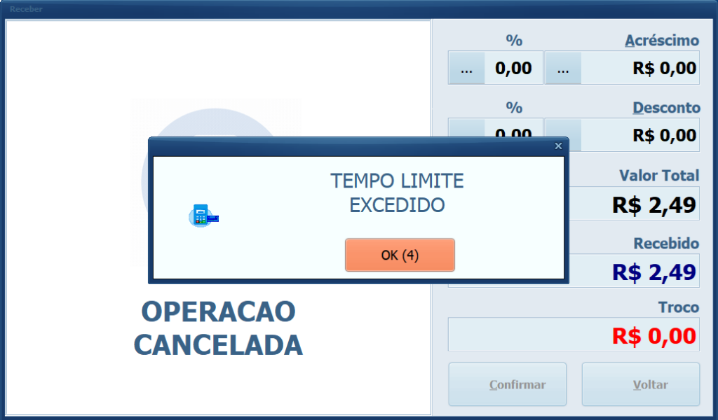 Tempo limite excedido ao finalizar o pagamento no TEF via PIX | Datacaixa